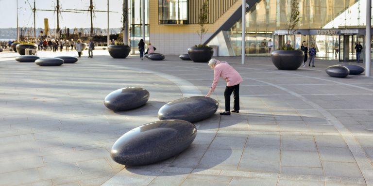 Sculpture Outdoor Seating Pebble Seats by Sculptor Ben Barrell