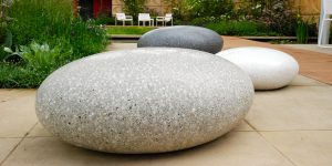 Sculpture Outdoor Seating Pebble Seats by Sculptor Ben Barrell